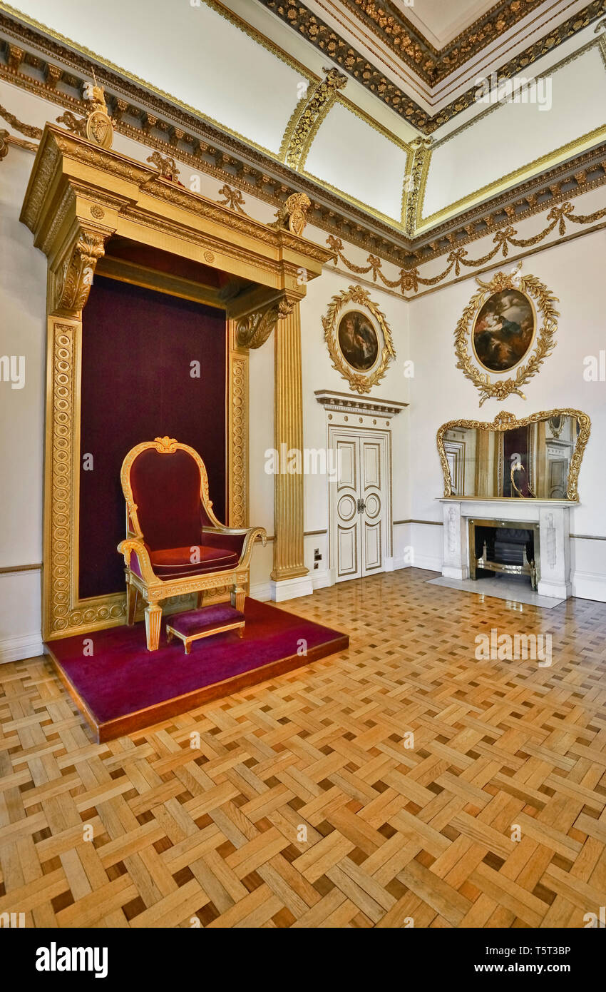 Ireland, County Dublin, Dublin Castle, The Throne Room Stock Photo - Alamy