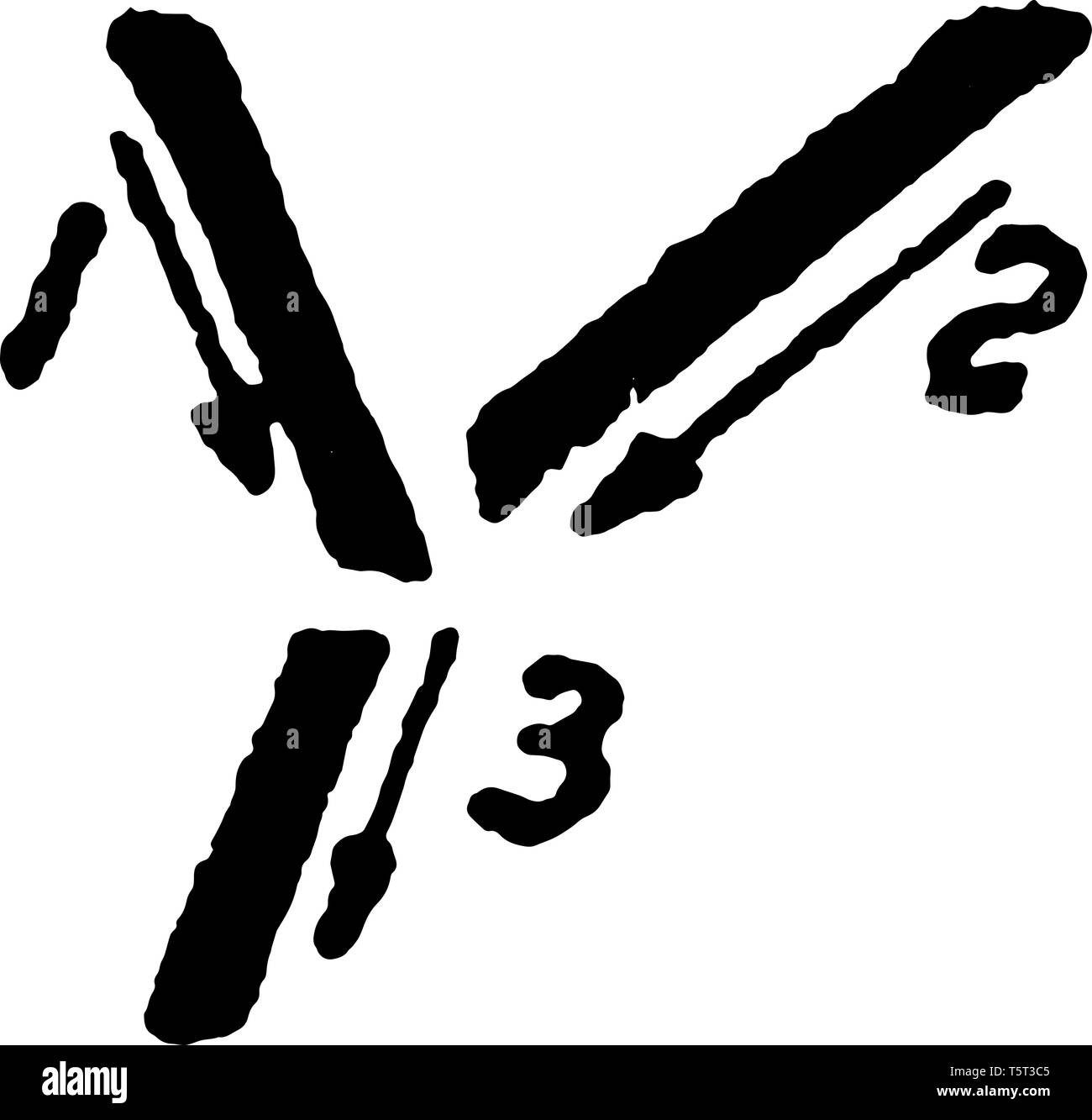 This is an image of writing the letter Y with tilted uppercase using ...