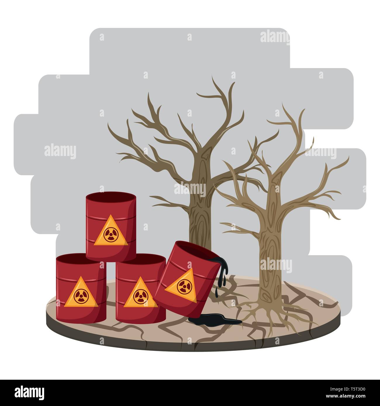 hazardous waste and dead tree Stock Vector Image & Art - Alamy