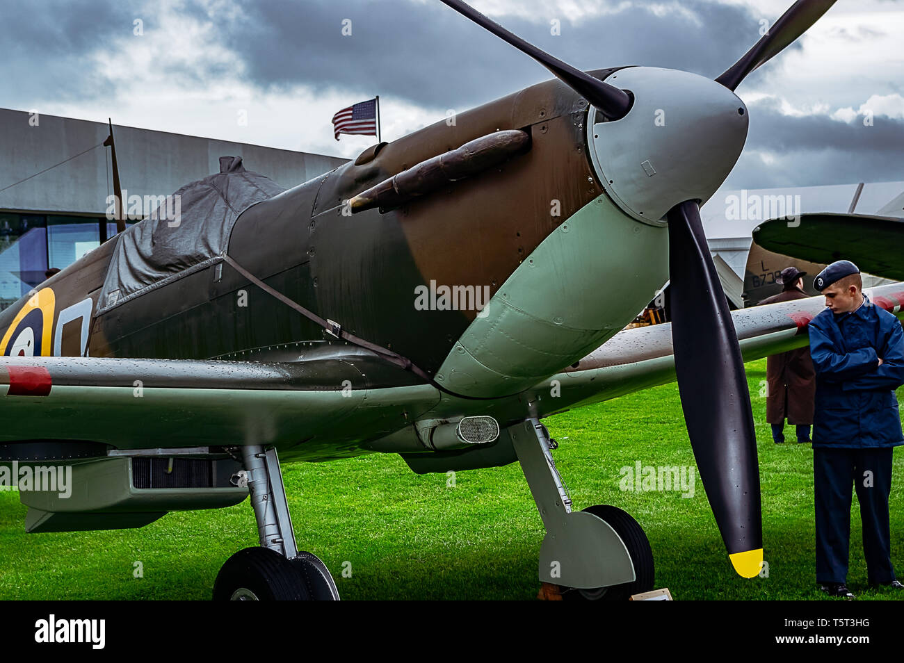 A 1940 Supermarine Spitfire 1A on display at Goodwood Revival 2017 ...