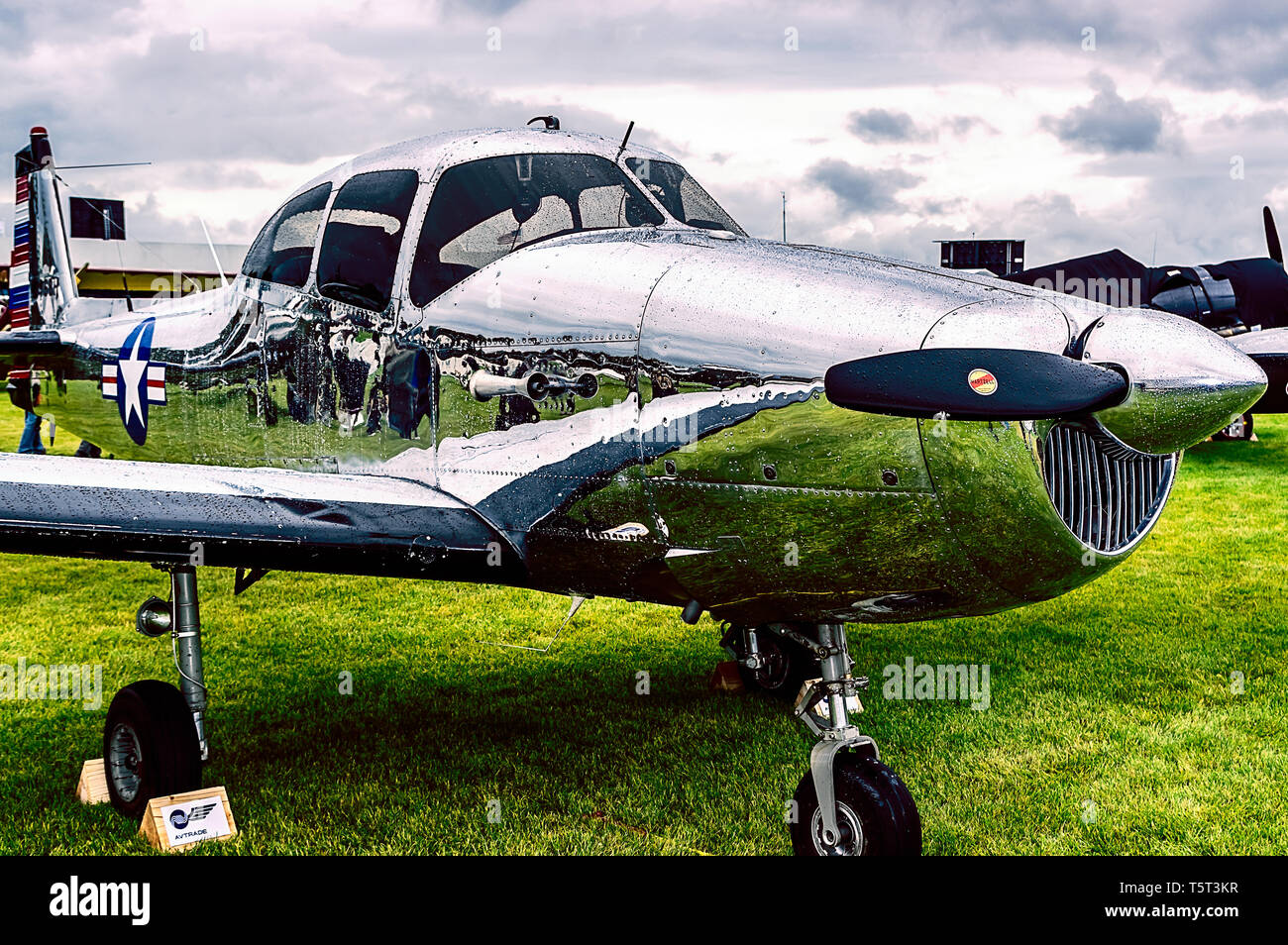 A 1947 North American L-17A Navion on static display at Goodwood ...