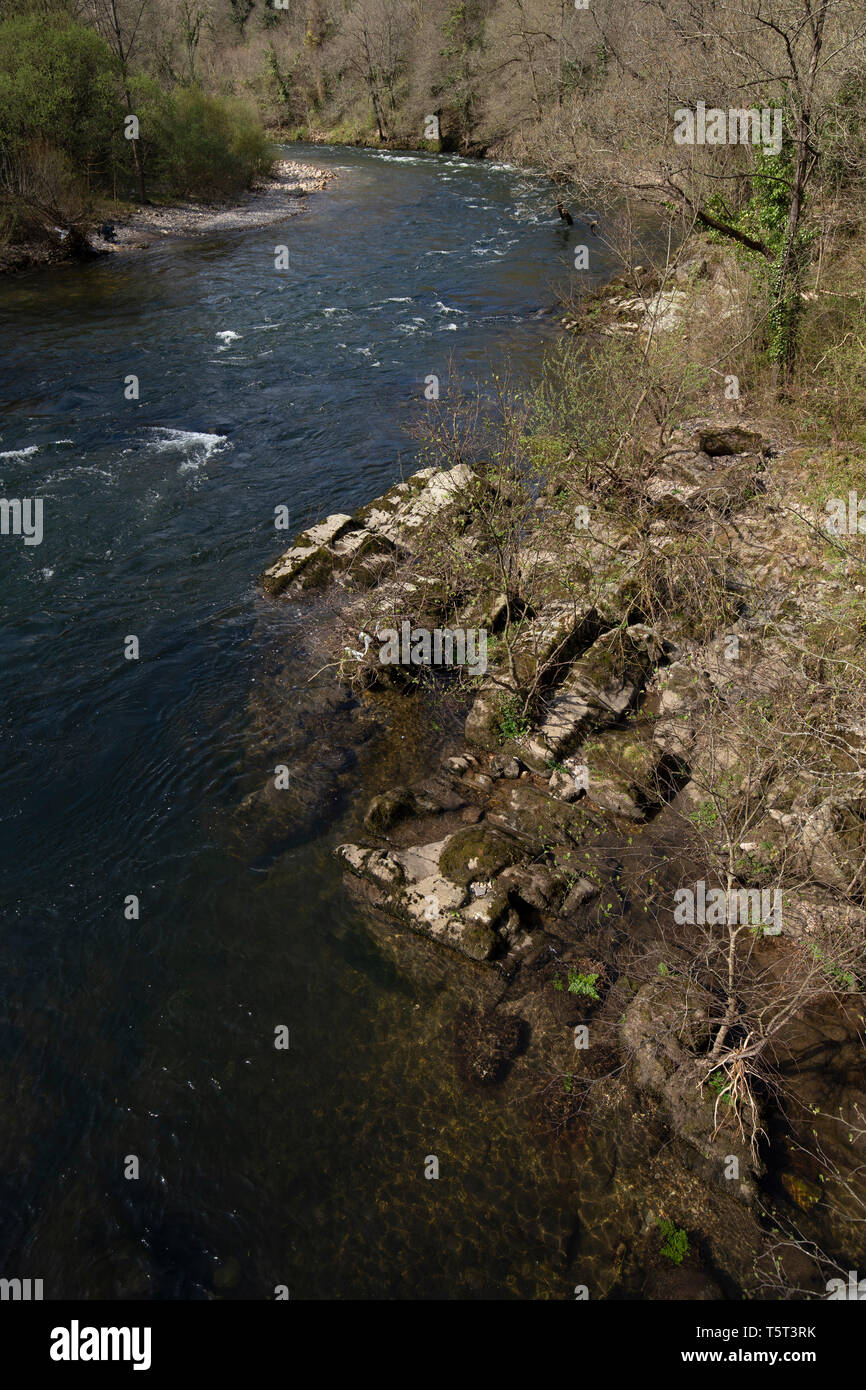 Aerial view of a river Stock Photo - Alamy