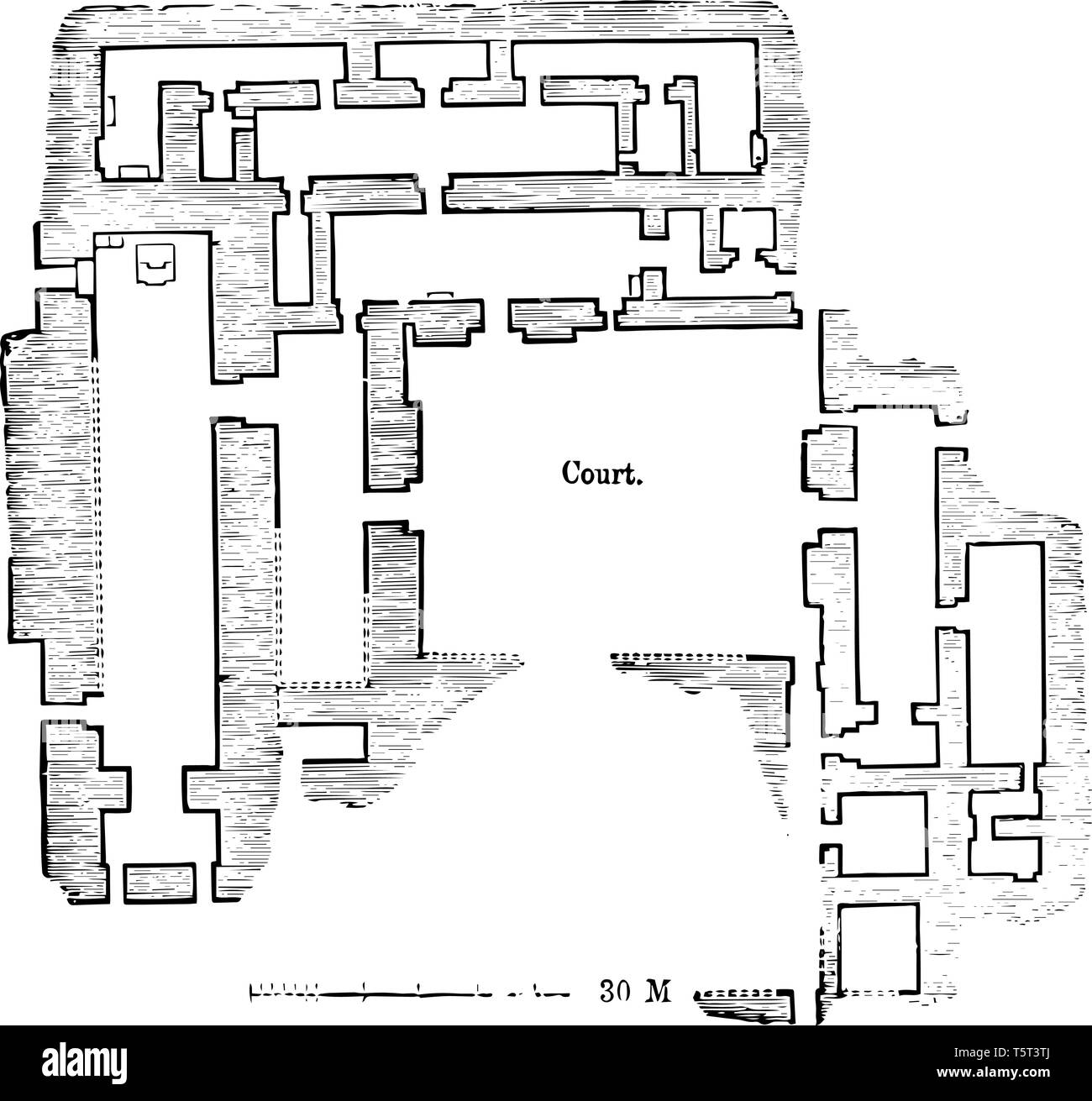 This image shows the plan of the structure of the palace. In the middle ...