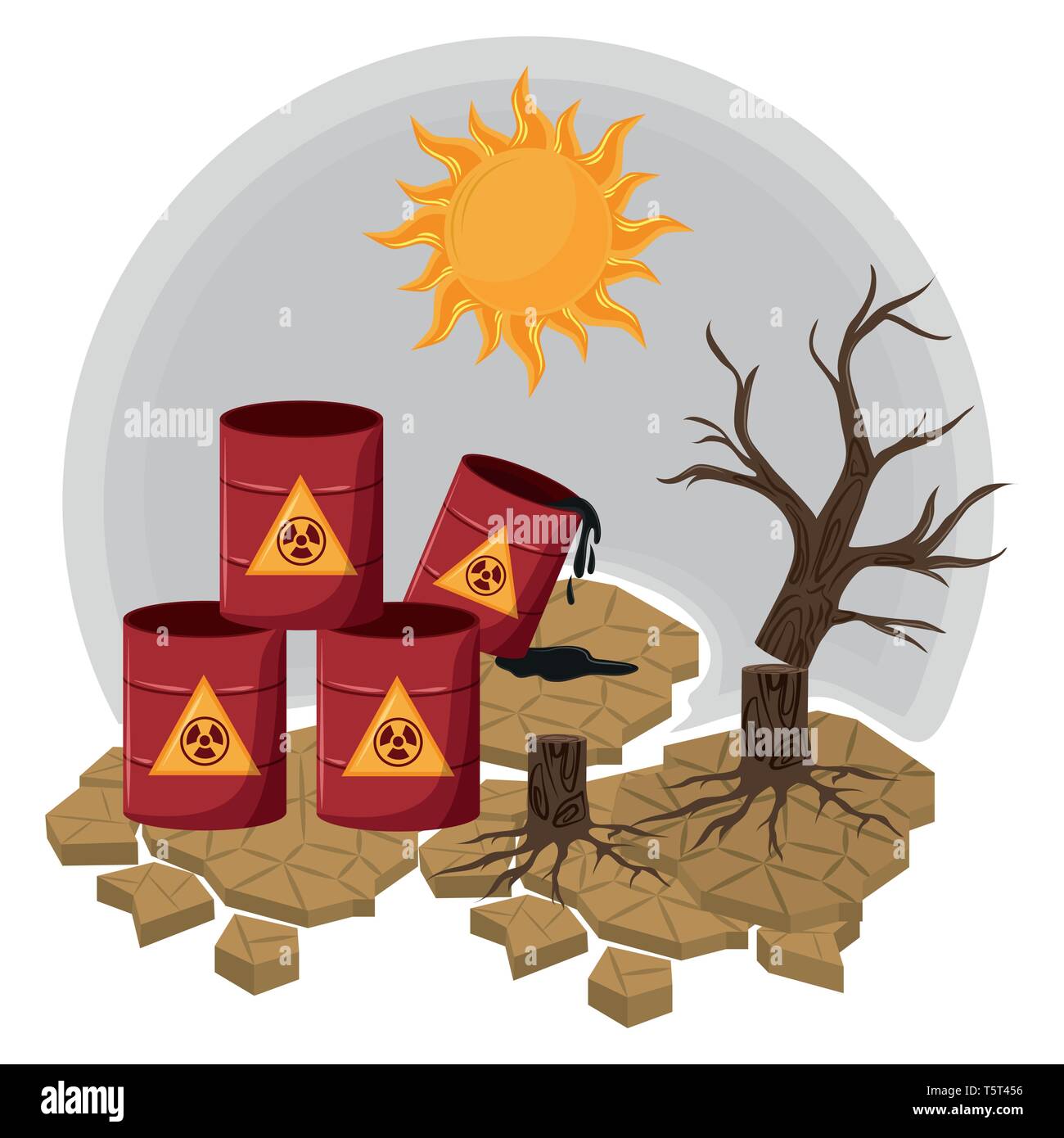 hazardous waste and dead tree Stock Vector Image & Art - Alamy