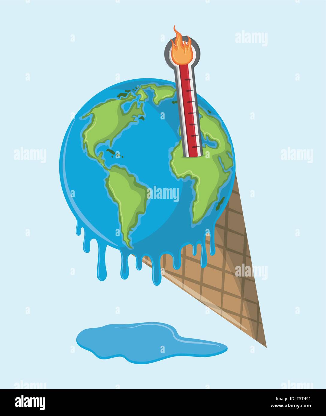 globe melting thermometer Stock Vector Image & Art - Alamy