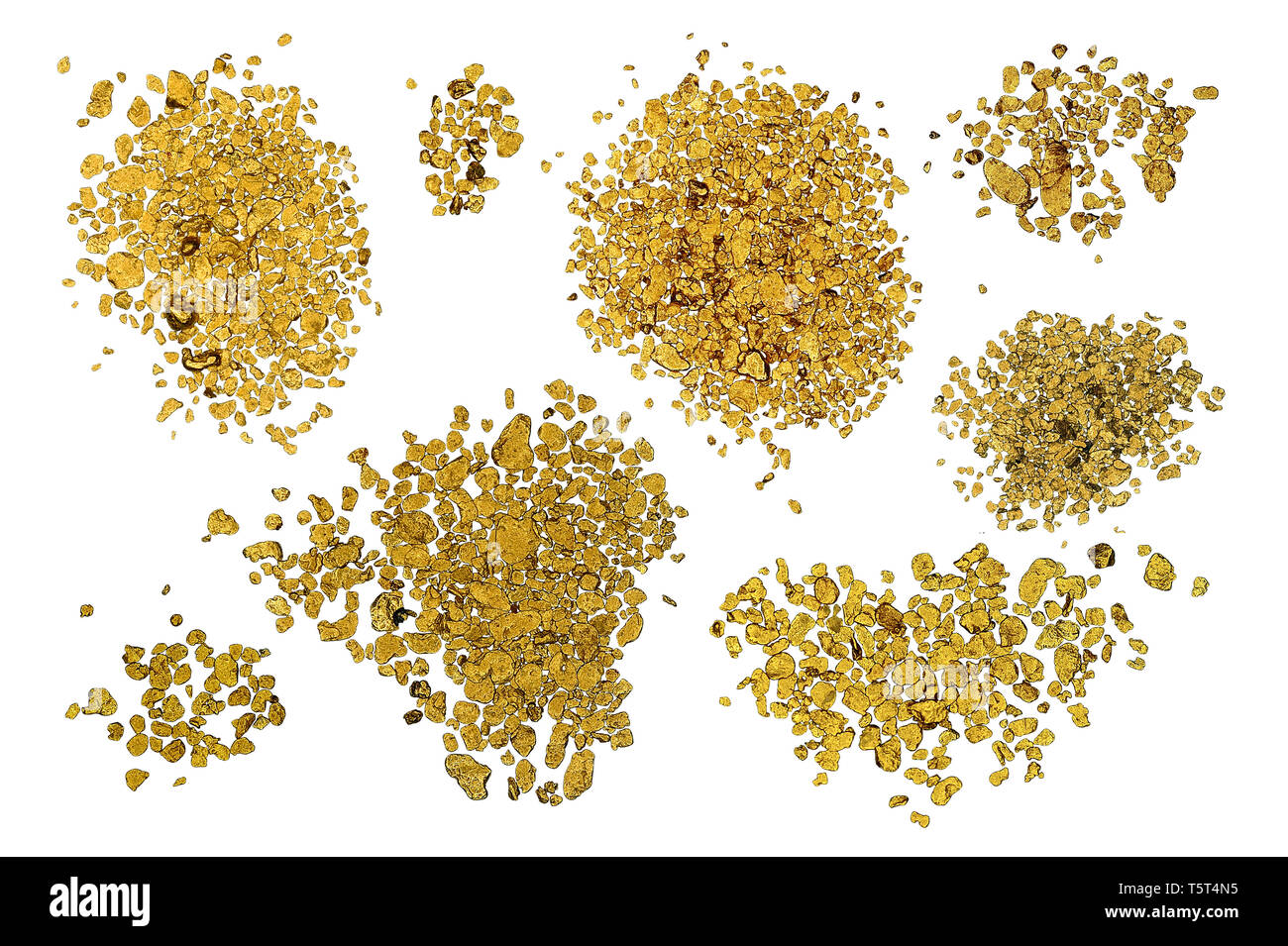 Gold metal flakes Cut Out Stock Images & Pictures - Alamy