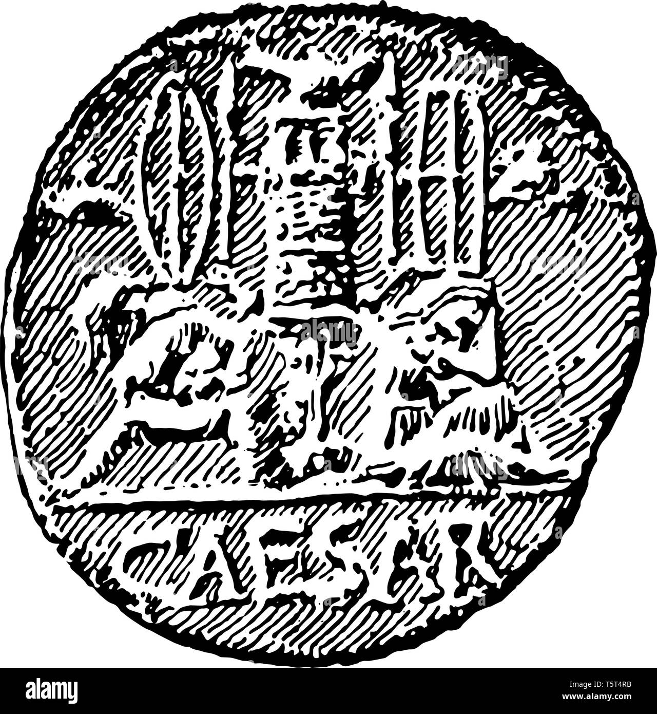 Julius Caesar Coin Drawing