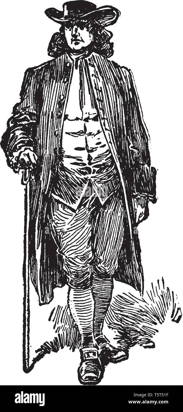 Quaker engraving Stock Vector Images - Alamy