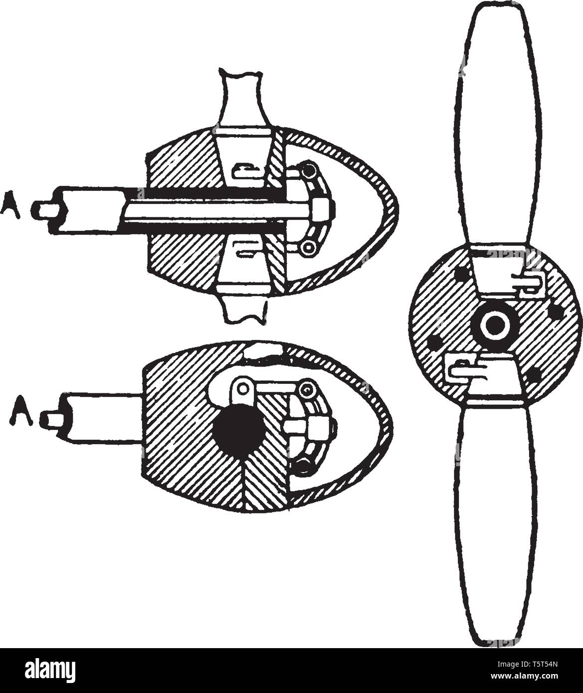 Reversible propeller where the motion of the boat is reversed without ...