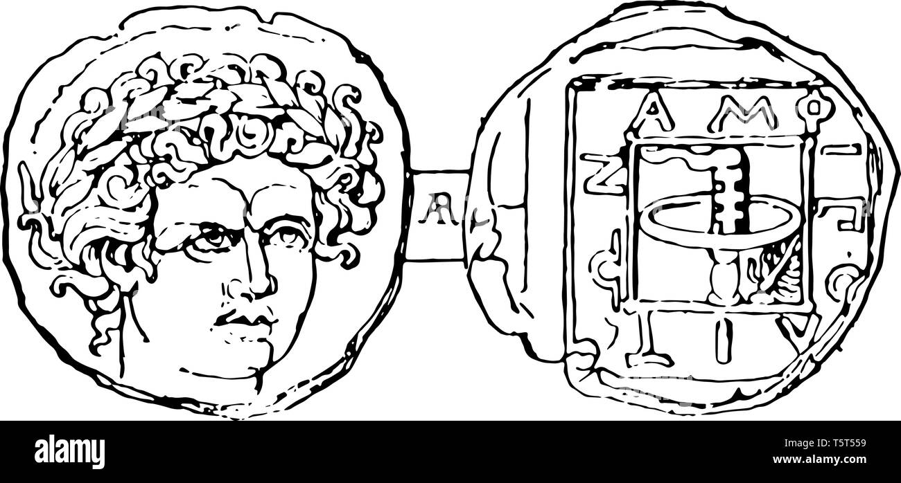 Two Face Drawing With Coin