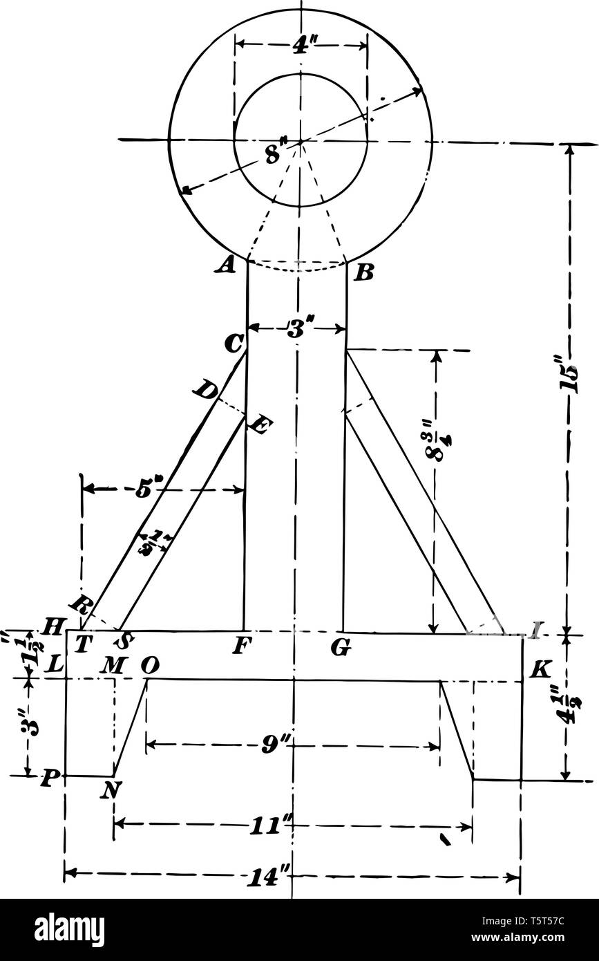 Illustration of a composite figure formed by rings, rectangles ...