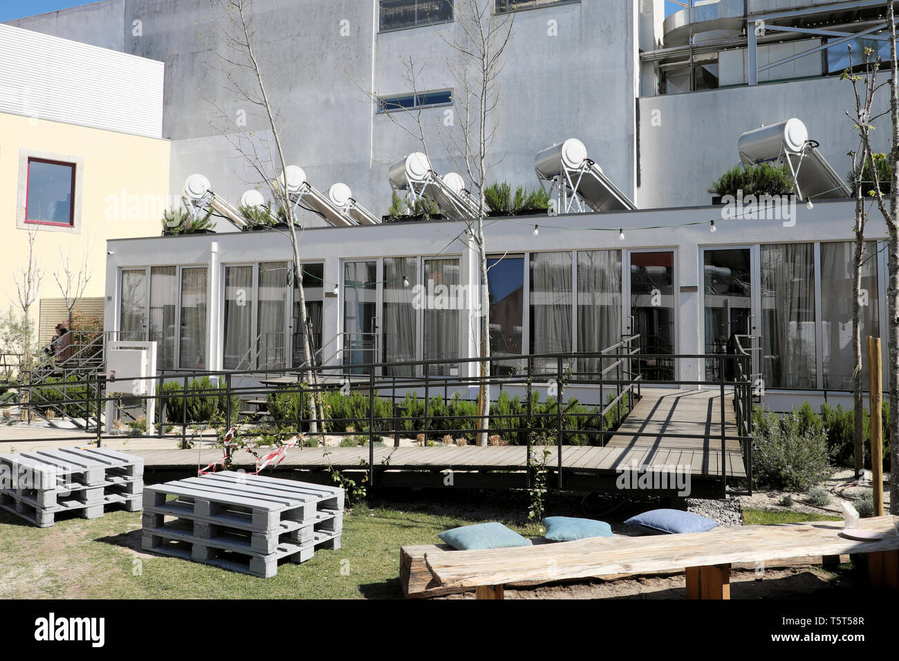 Roof of youth hostel hi-res stock photography and images - Alamy