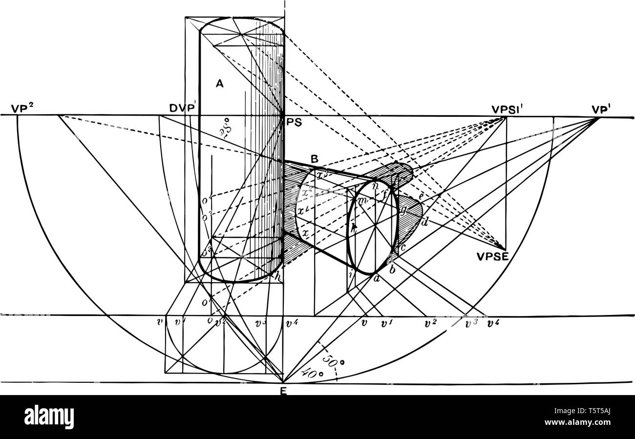 Two cylinders, one horizontal, the perpendicular alternative. The base ...