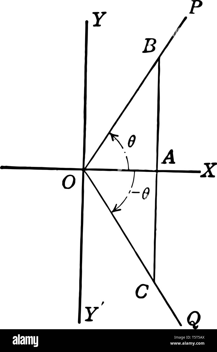 Both axes x and y intersect each other. Another perpendicular line ...