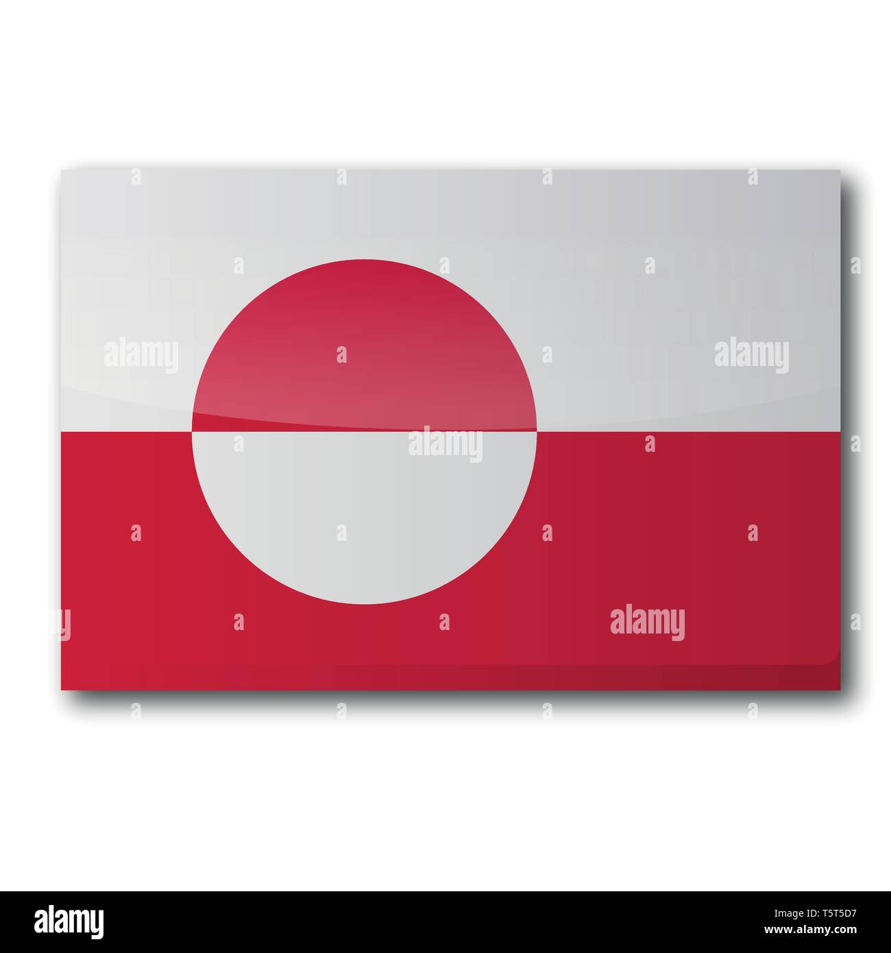 Greenland flag in country Stock Vector Images - Alamy