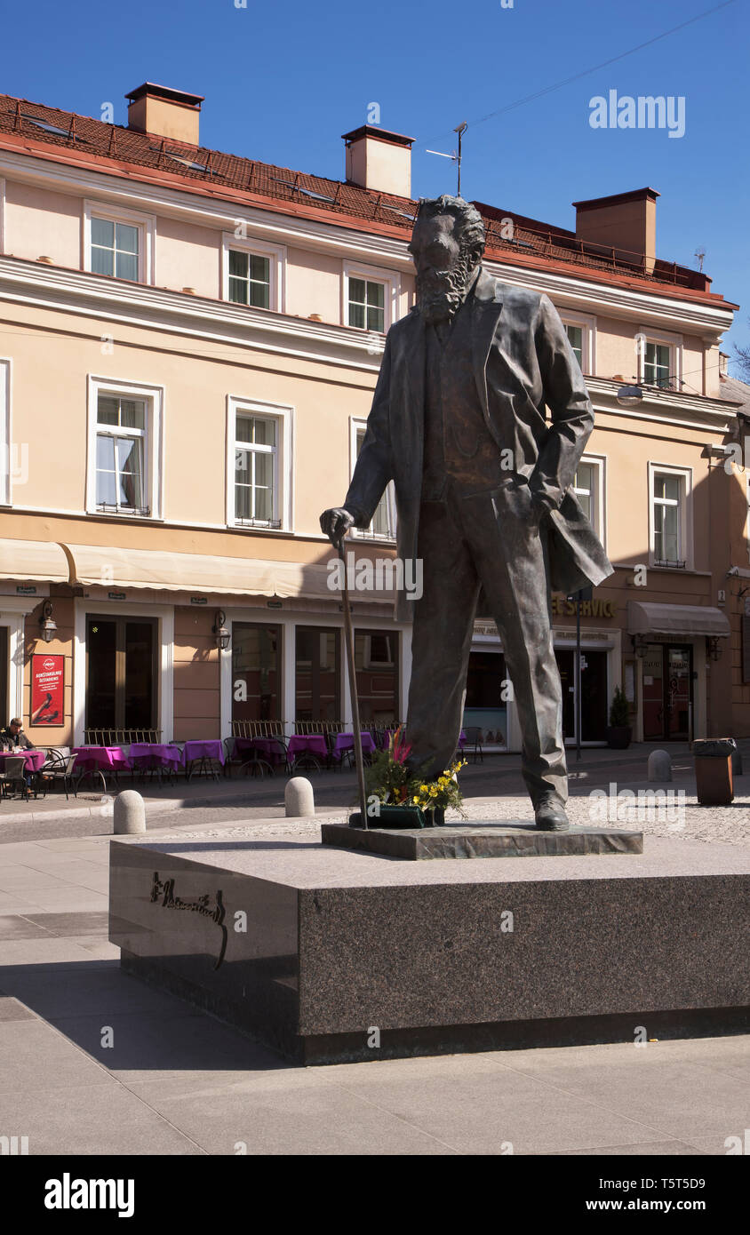 Statue of Jonas Basanaviсius in Vilnius. Lithuania Stock Photo - Alamy