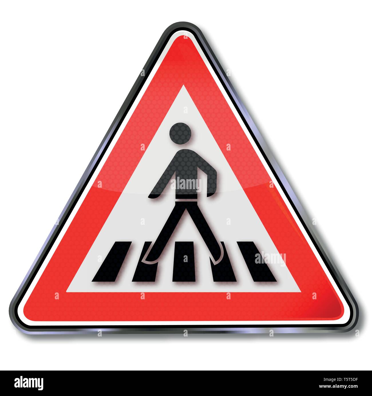 Warning walking over a safety crosswalk Stock Vector Image & Art - Alamy