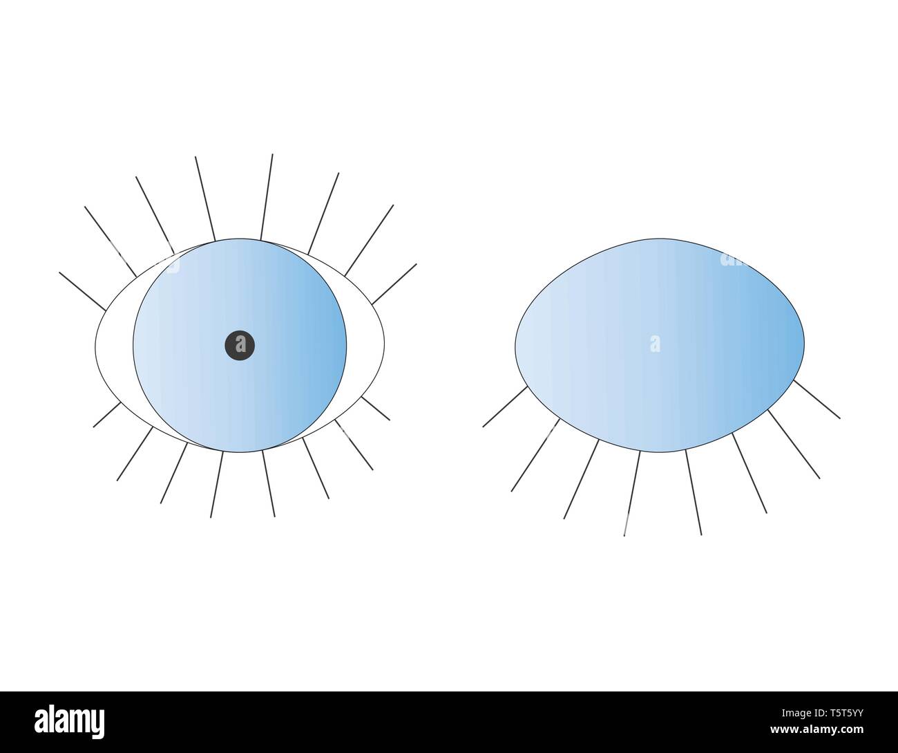 open and close blue evil eye vector - evil eye with eyelashes Stock ...