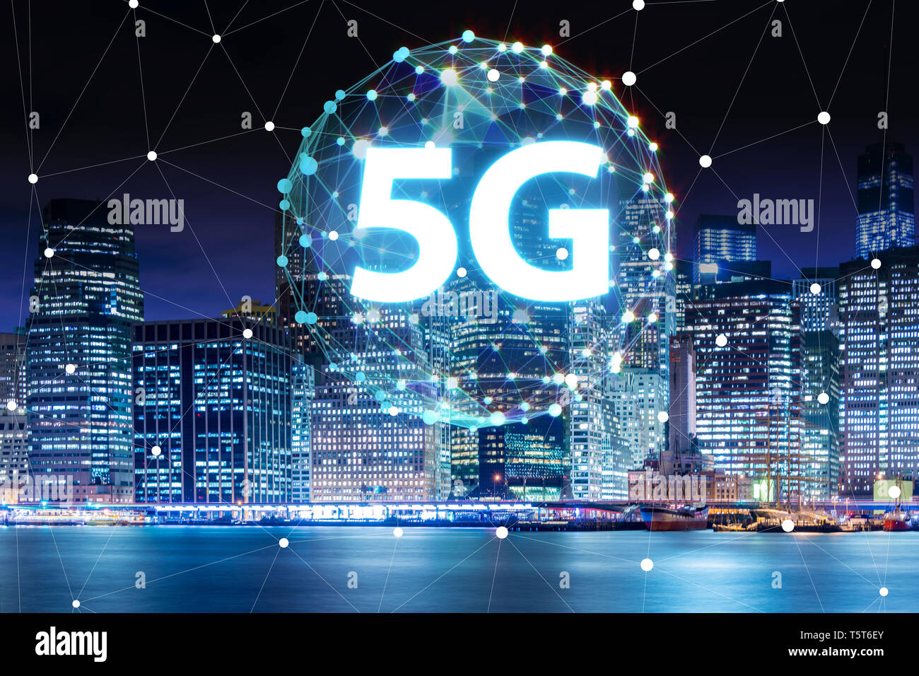 5g internet concept in technology concept Stock Photo - Alamy