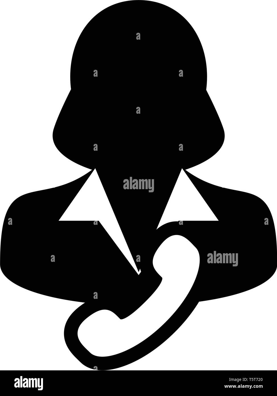 Business service icon vector female user person profile avatar with ...