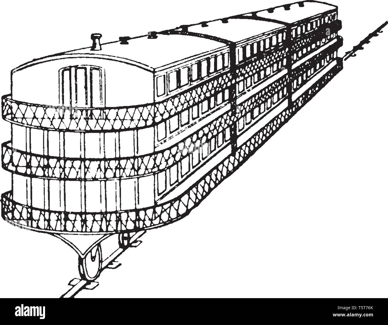 Vintage monorail Stock Vector Images - Alamy