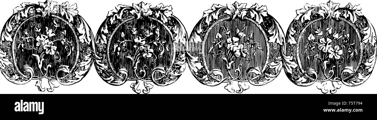 The repetition of the design pattern is shown in this image. It is a ...