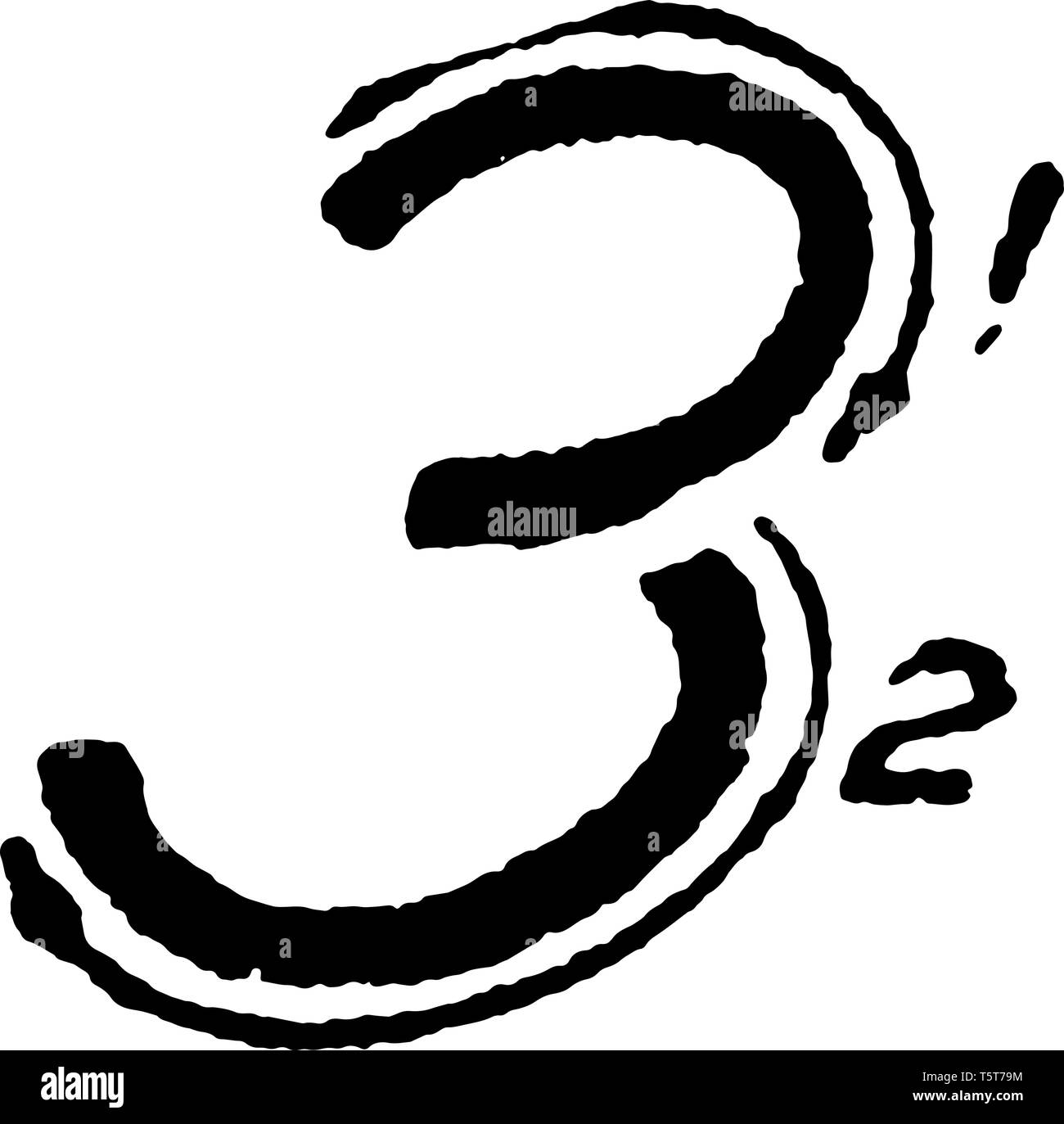 This is an image of how to write the inclined capital number 3 using ...