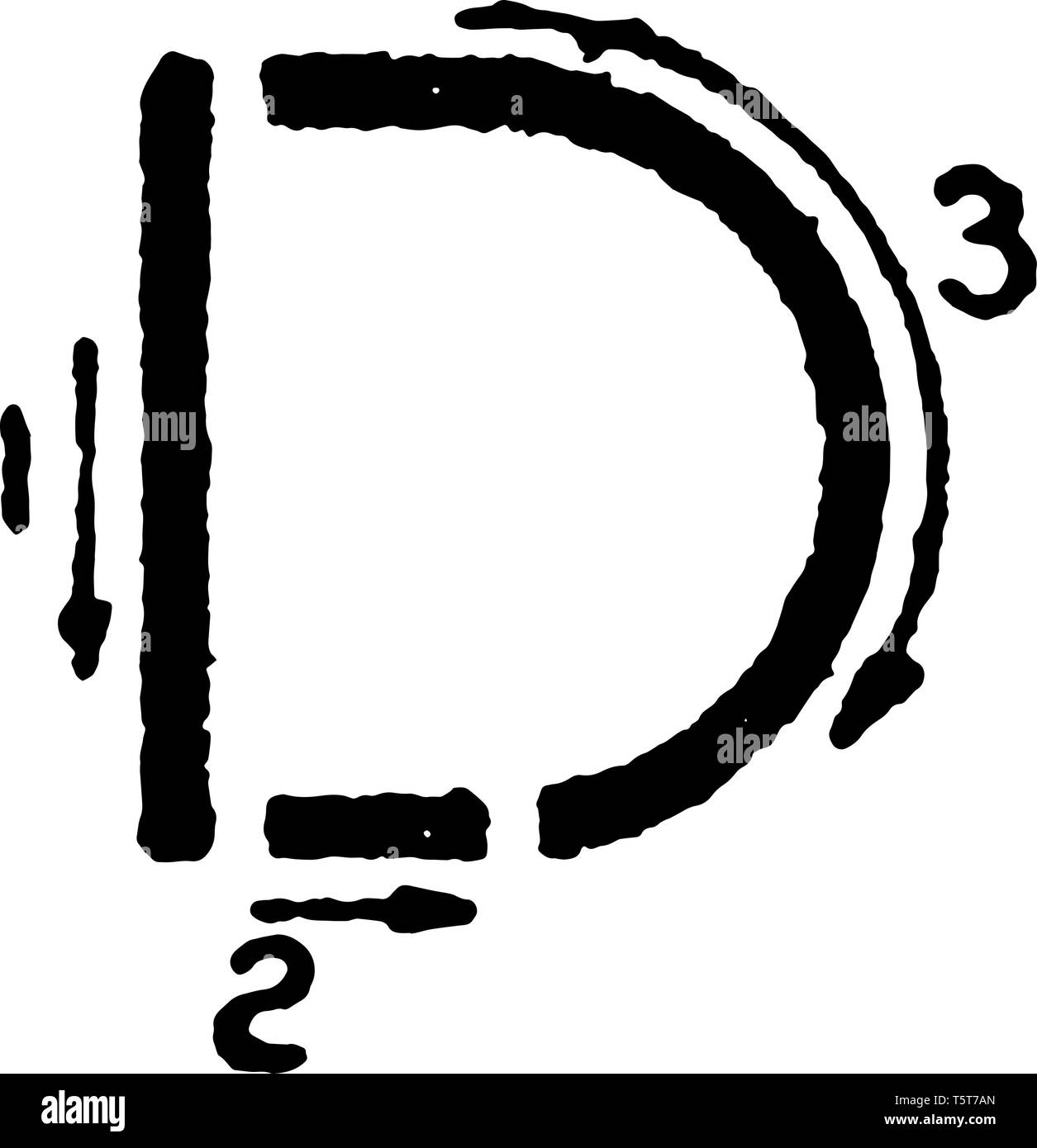 This is a picture of stroke technique for writing letter D in ...