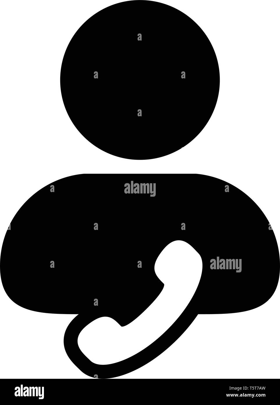 Business icon vector male user person profile avatar with phone symbol for contact and ...