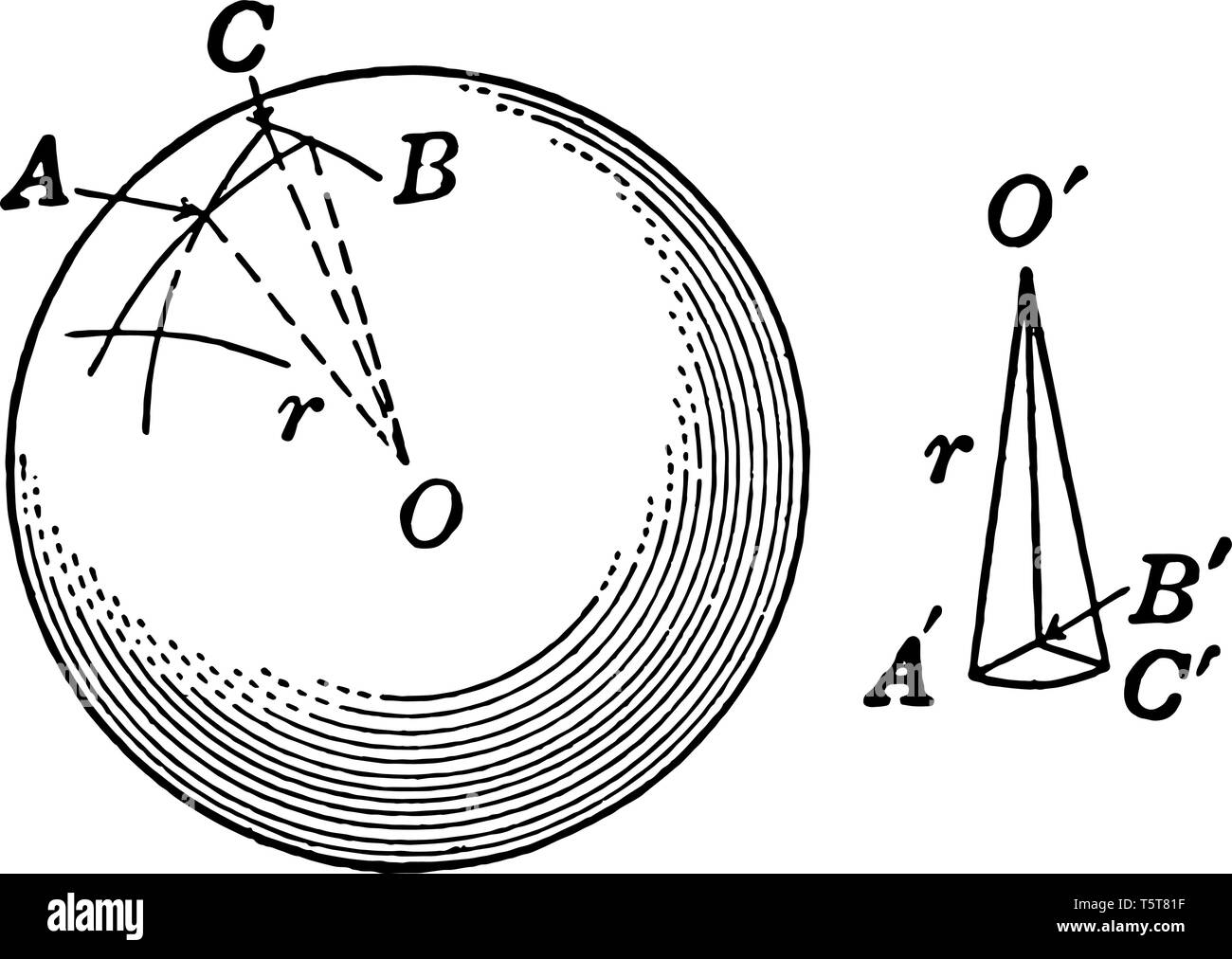 This image is of a sphere in which the pyramid is cut as bases with its ...