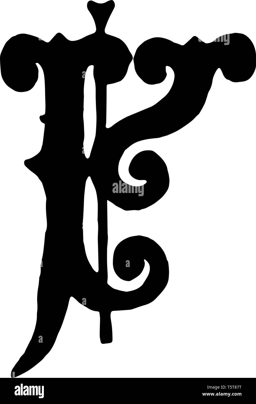 This image represents medieval of X which is medieval lettering ...