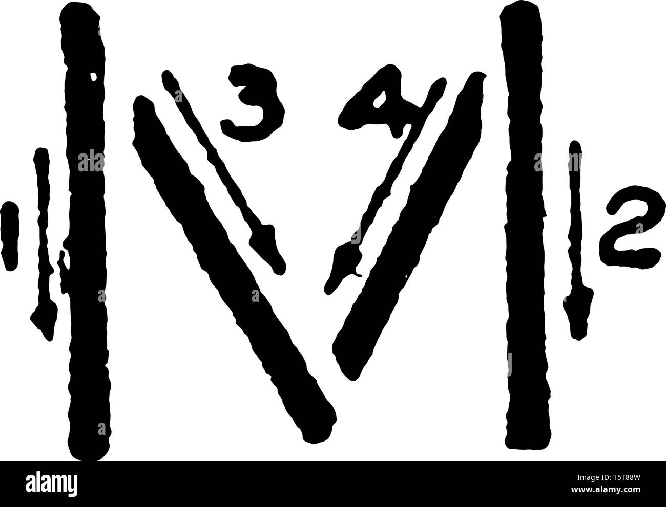 This is a picture of stroke technique for writing letter M in ...