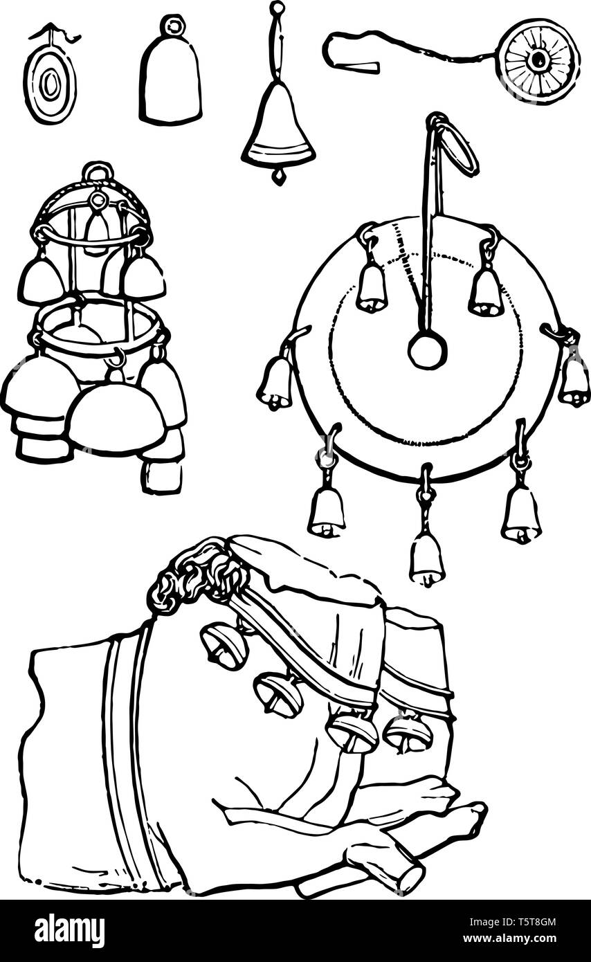Tintinnabulum was of various forms among the Greeks and Romans, vintage ...