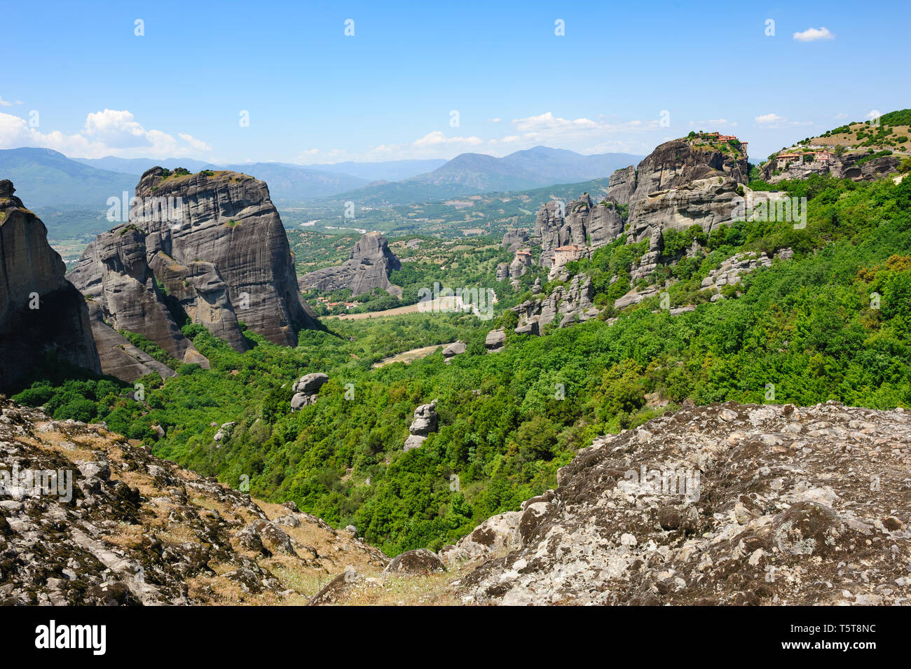 Aerial view rocks monastery meteora hi-res stock photography and images ...
