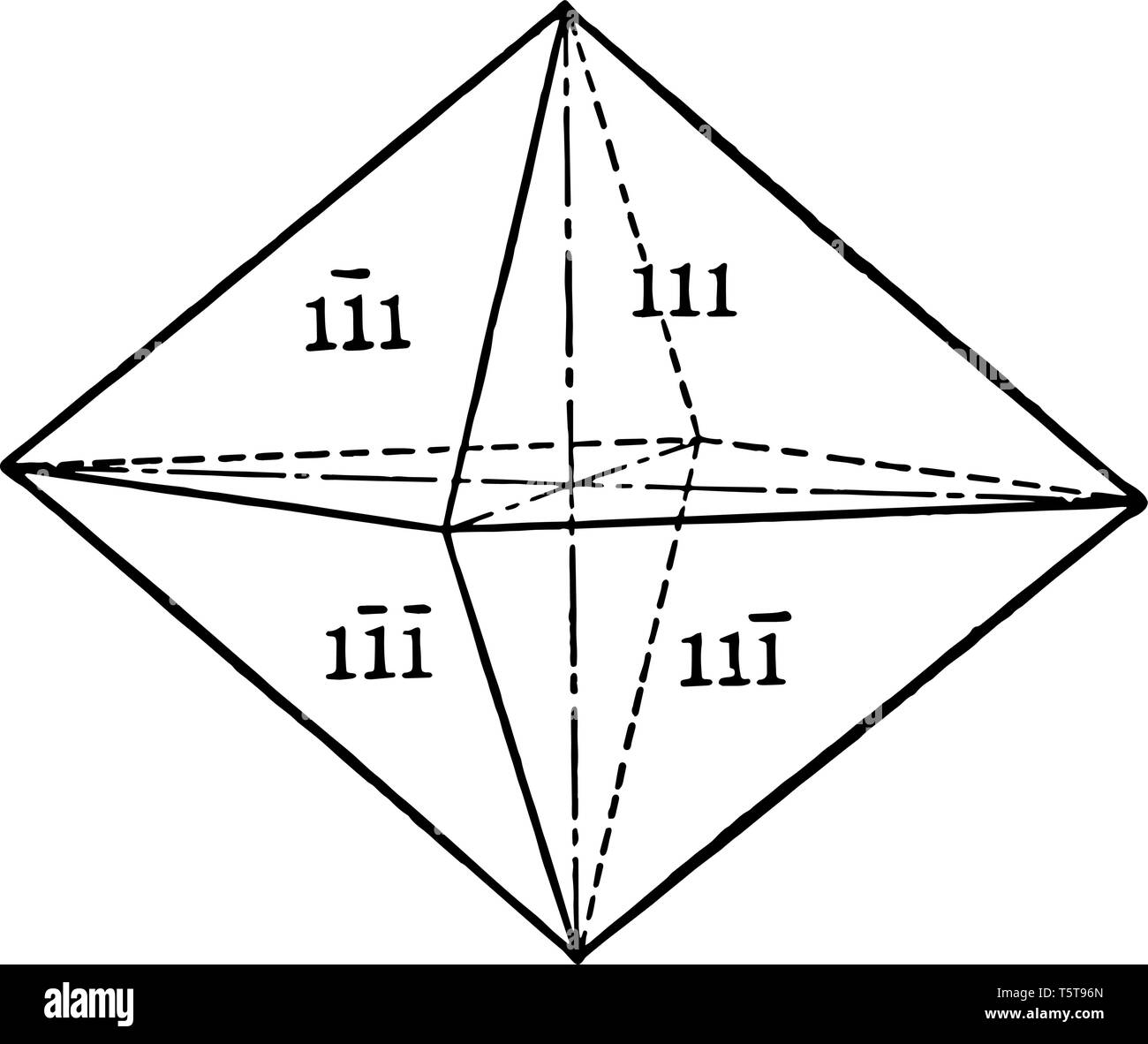 The image shows an orthorhombic pyramid with eight triangular faces ...