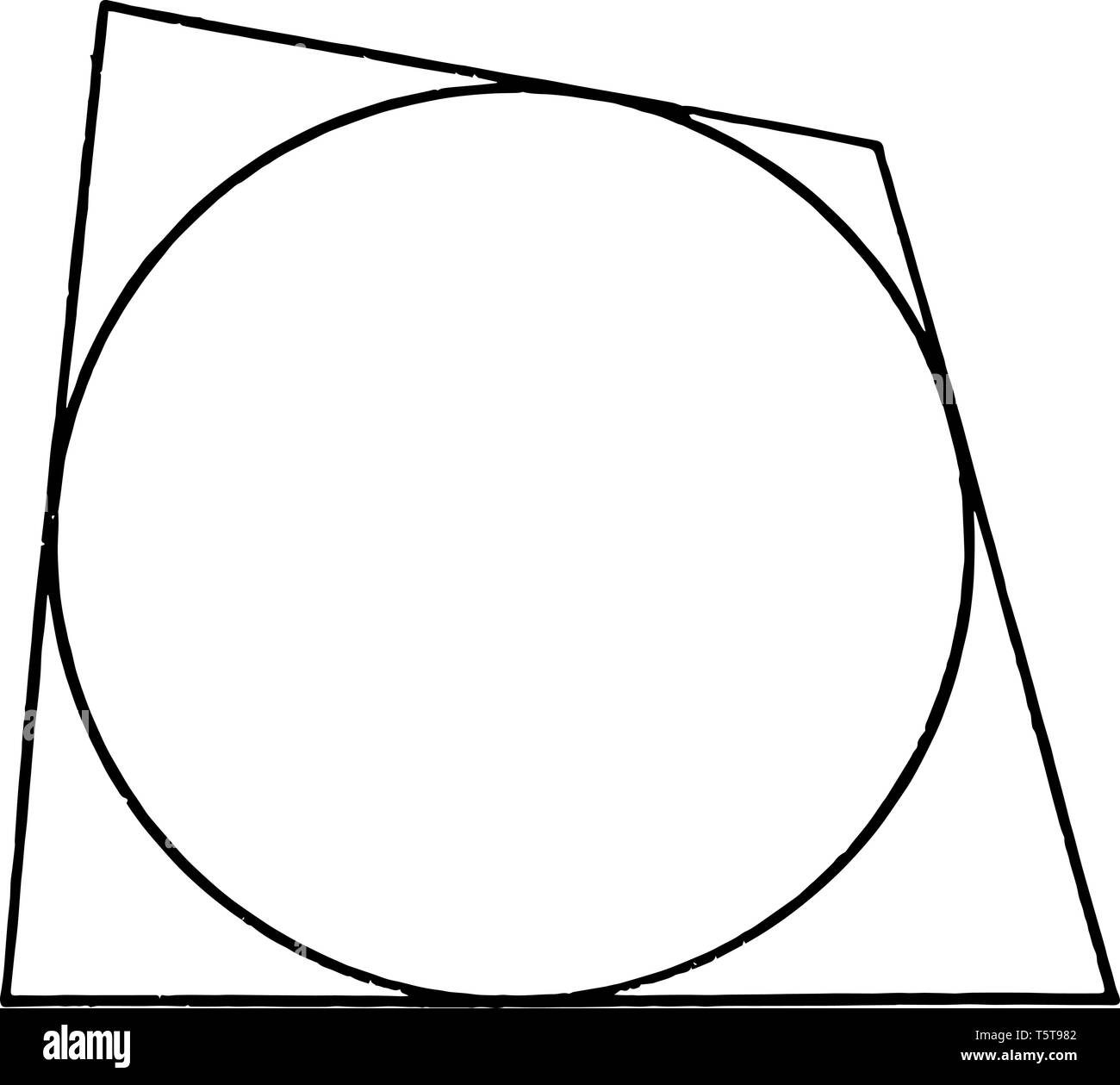 A polygon is circumscribed to a circle if each side of the polygon is ...