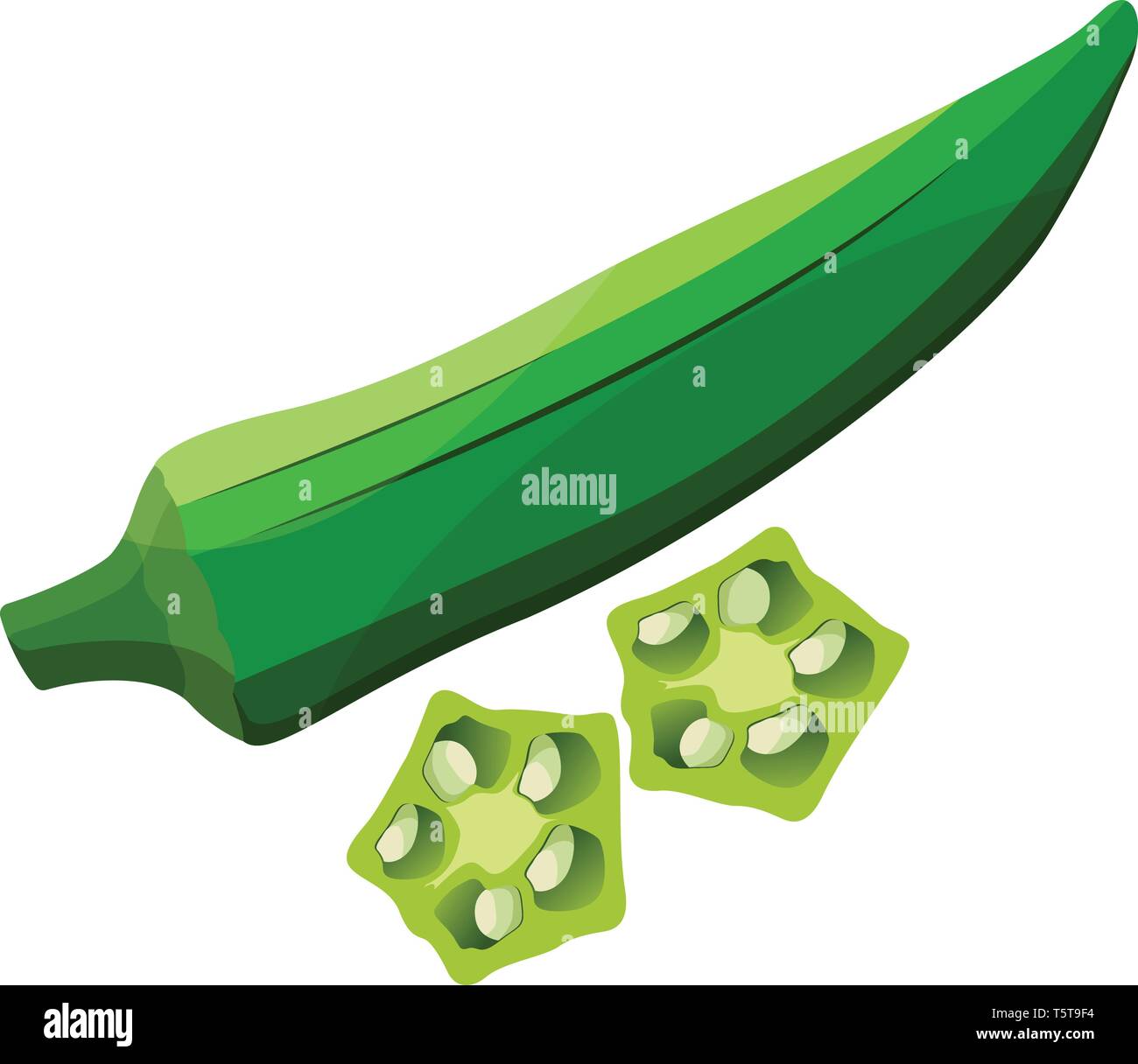 Lady finger farm Stock Vector Images - Alamy