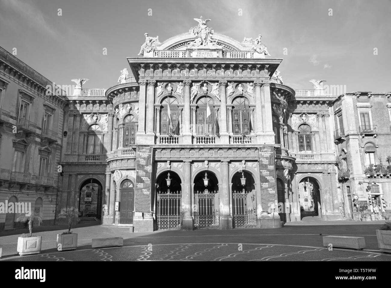 Massimo bellini theater Black and White Stock Photos & Images - Alamy