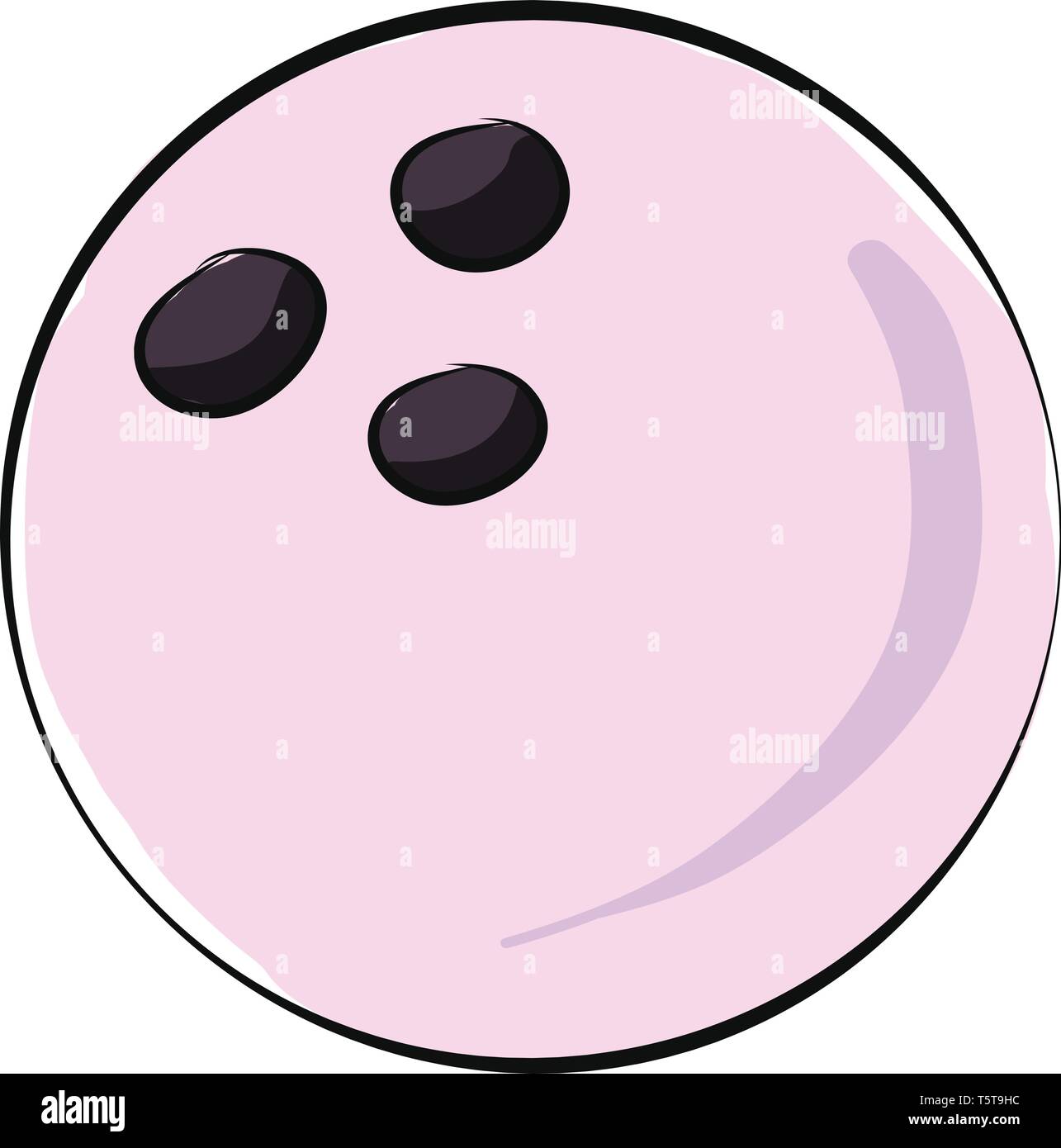 Light violet bowling ball vector illustration on white background Stock ...