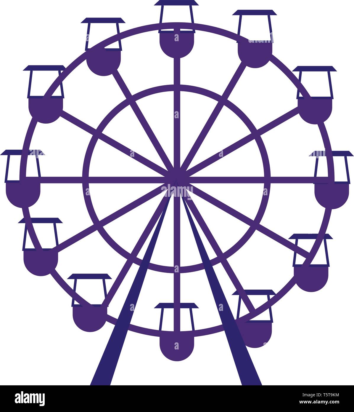 Purple carousel vector illustration on white background Stock Vector ...