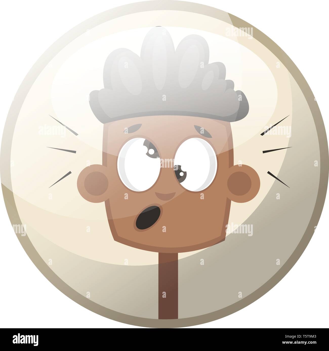 Cartoon character of child feeling confused vector illustration in ...
