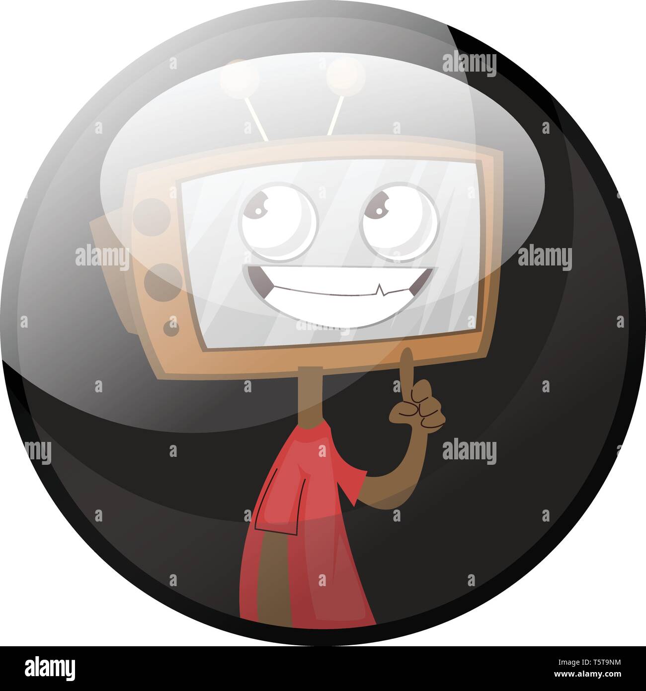 Man looking screen tv Stock Vector Images - Alamy