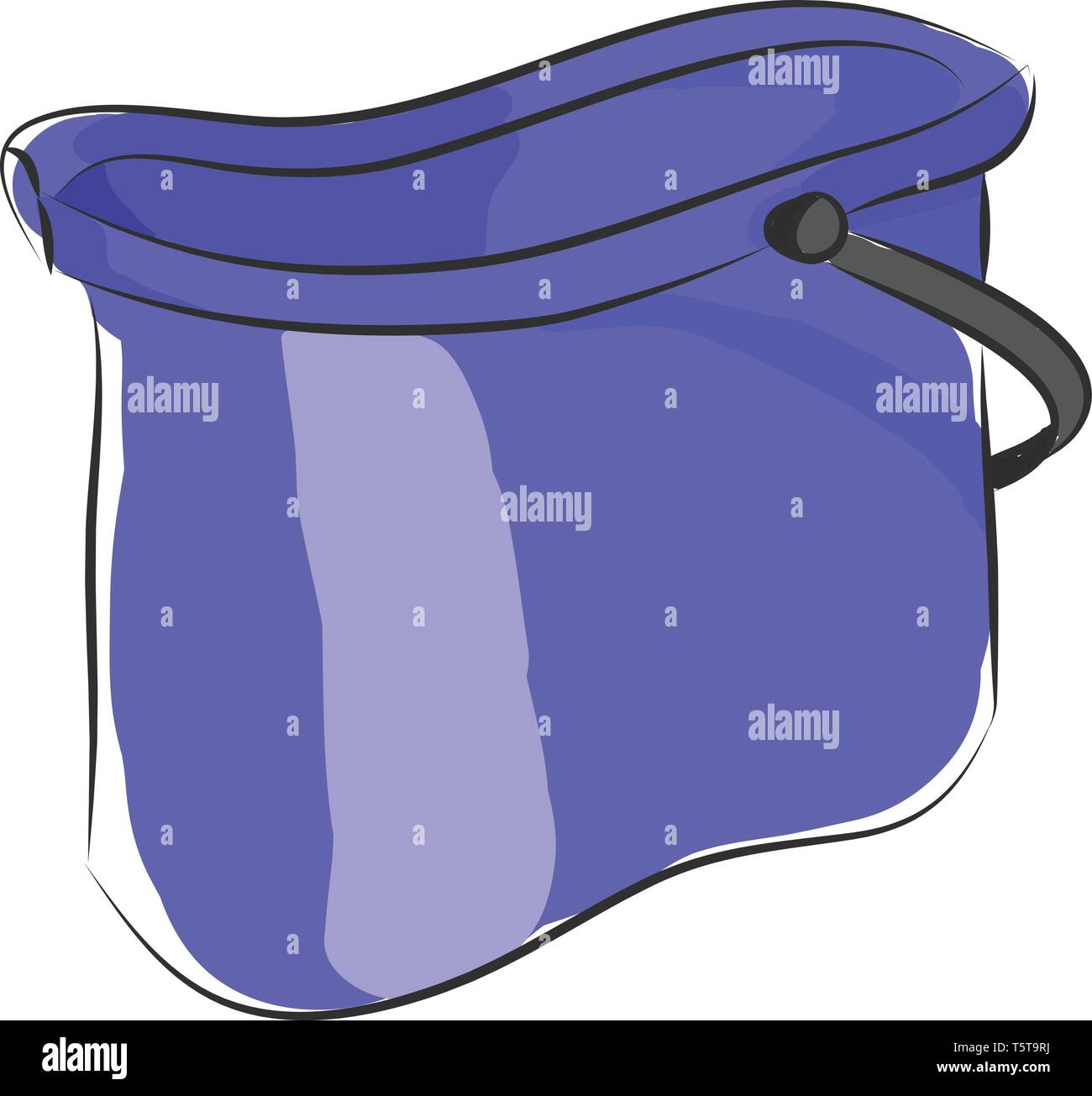 Blue bucket vector illustration on white background Stock Vector Image ...