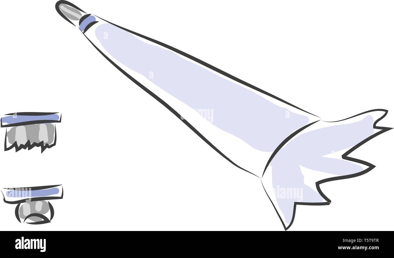 Simple cream tube vector illustrartion on white background Stock Vector ...