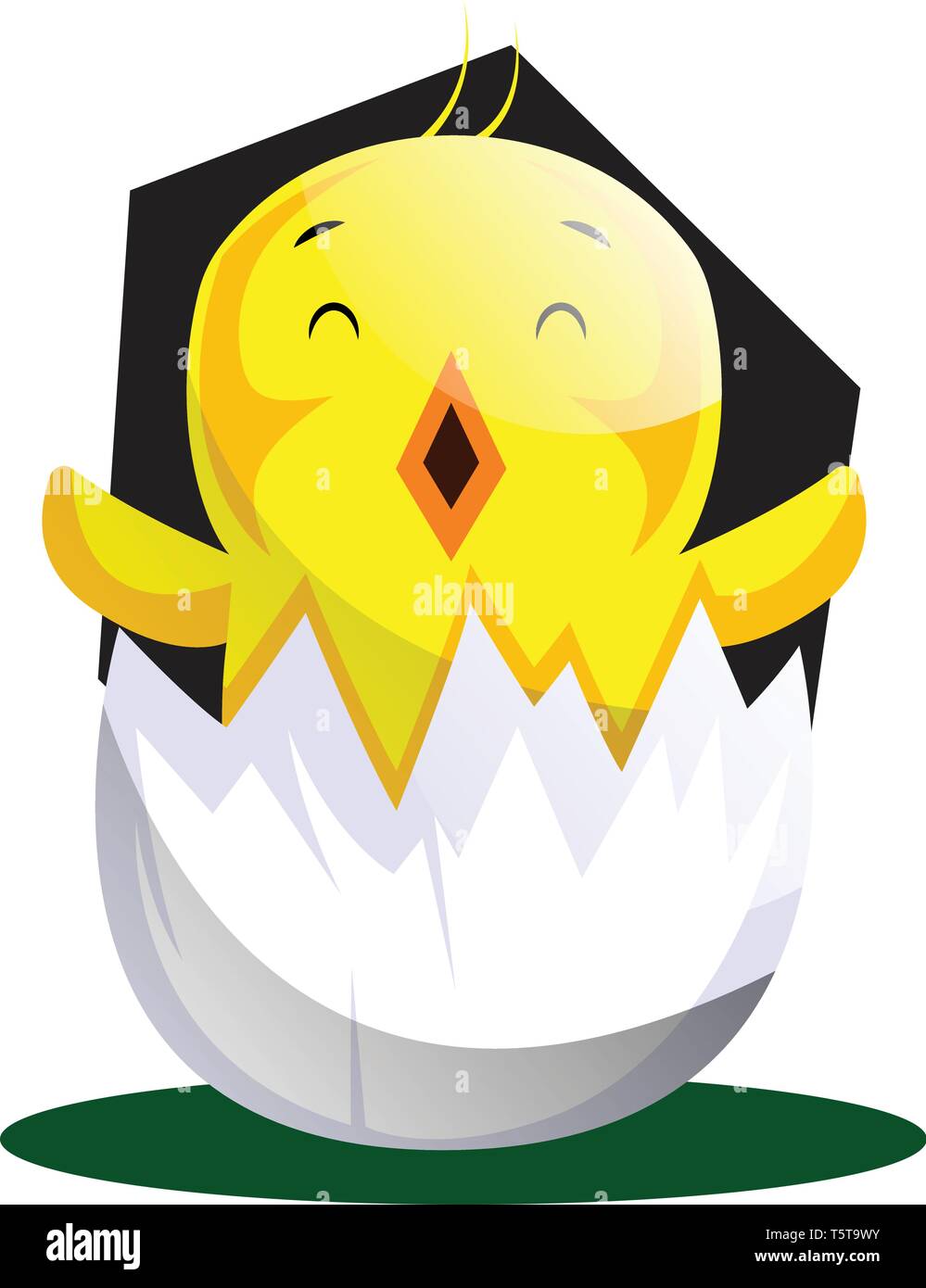Hatching chicken egg on Stock Vector Images - Alamy