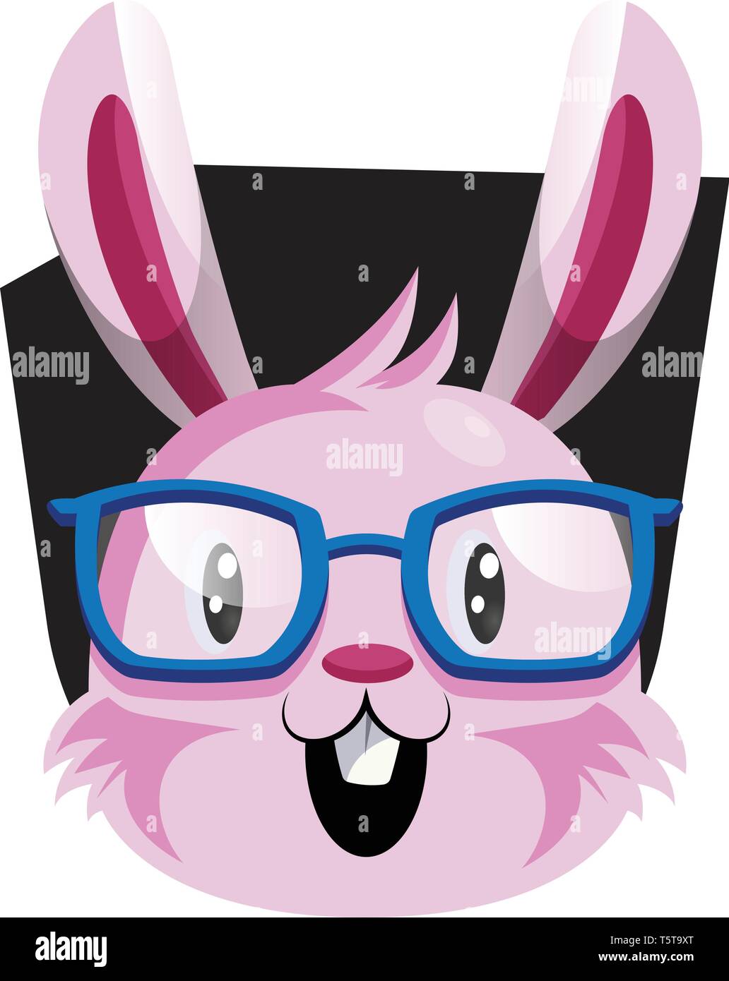 Rabbit with eyeglasses vector hi-res stock photography and images - Alamy