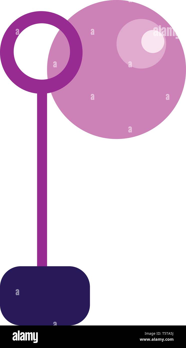 An image of a bubble blowing toy and a pink bubble vector color drawing ...