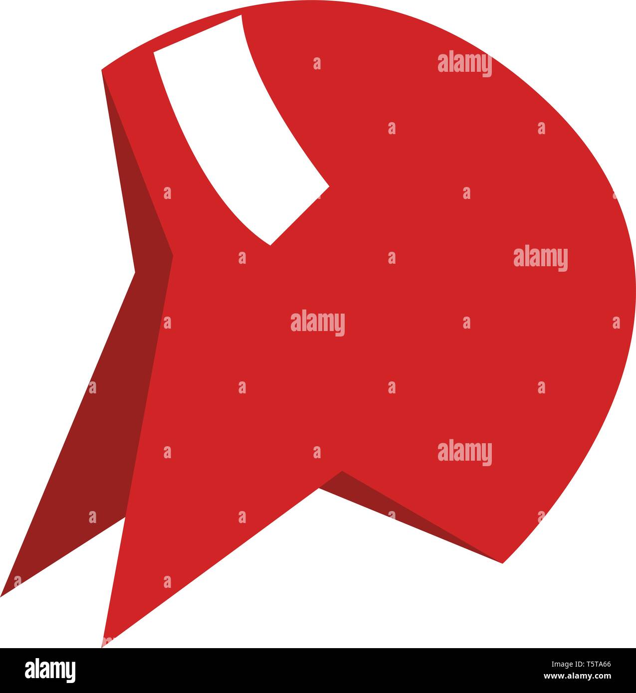 A red helmet shaped cap vector color drawing or illustration Stock ...