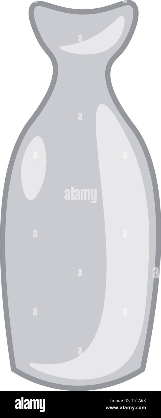 A white bottle of sake vector color drawing or illustration Stock ...