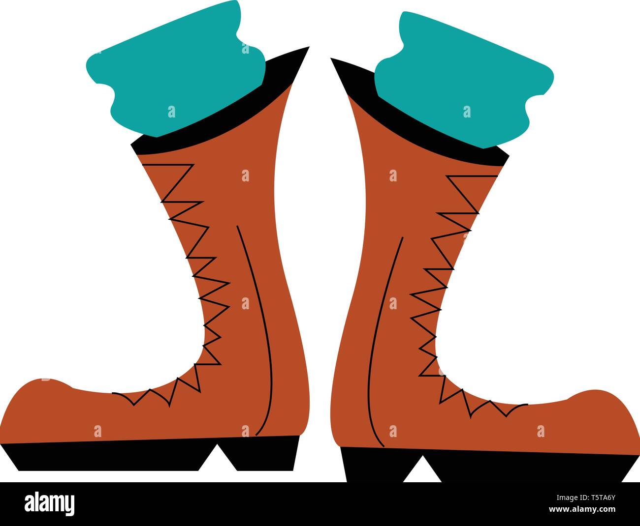 Cowboy Boots Drawing In Color